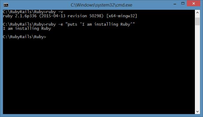 Installing Ruby on Windows Platform